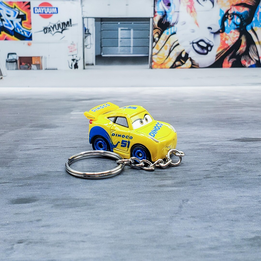 Custom Dinoco Cruz Ramirez Keychain | Mini Racer Disney Pixar Cars ...