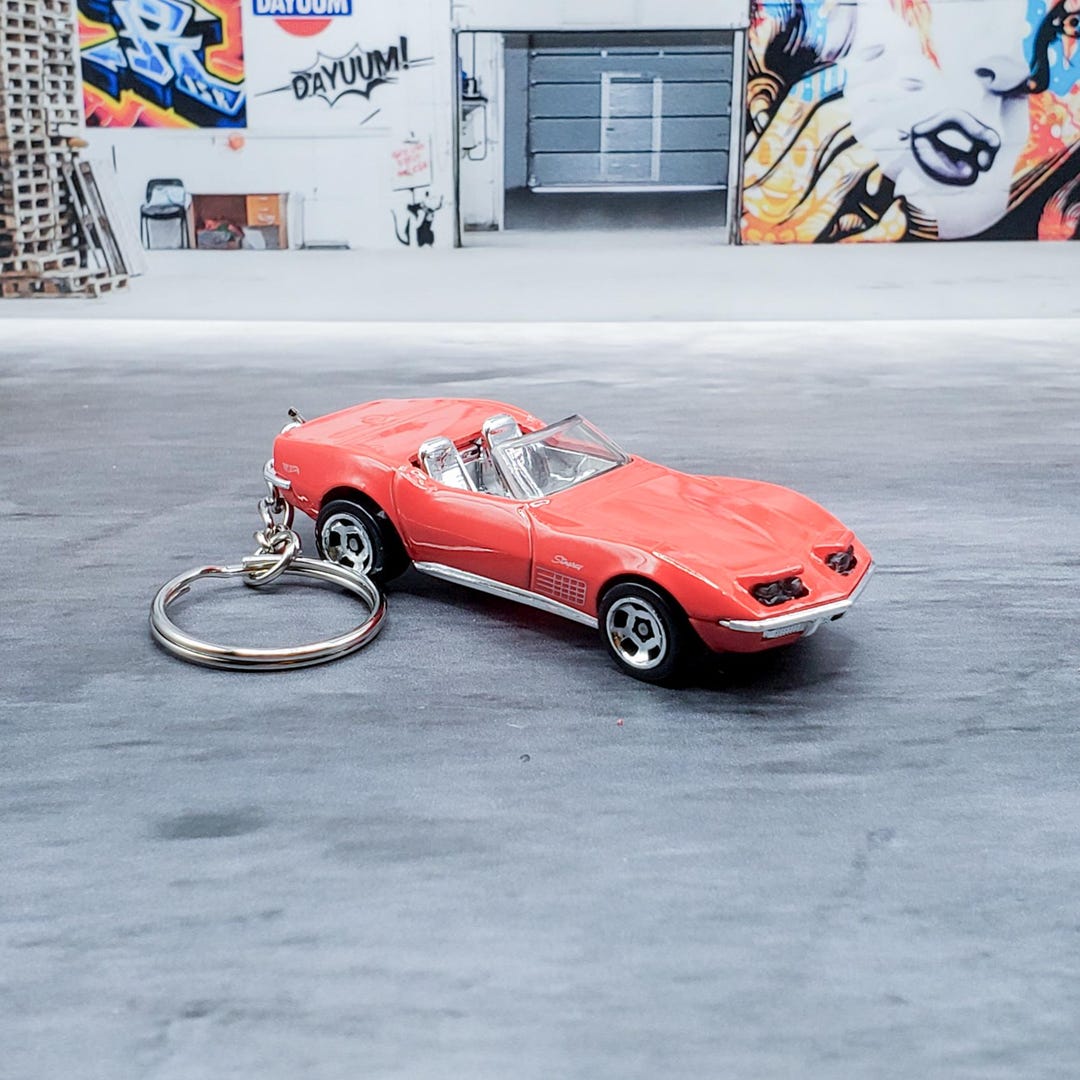 Car Keychain Chevy Corvette Stingray Convertible Keyring | for Keys ...