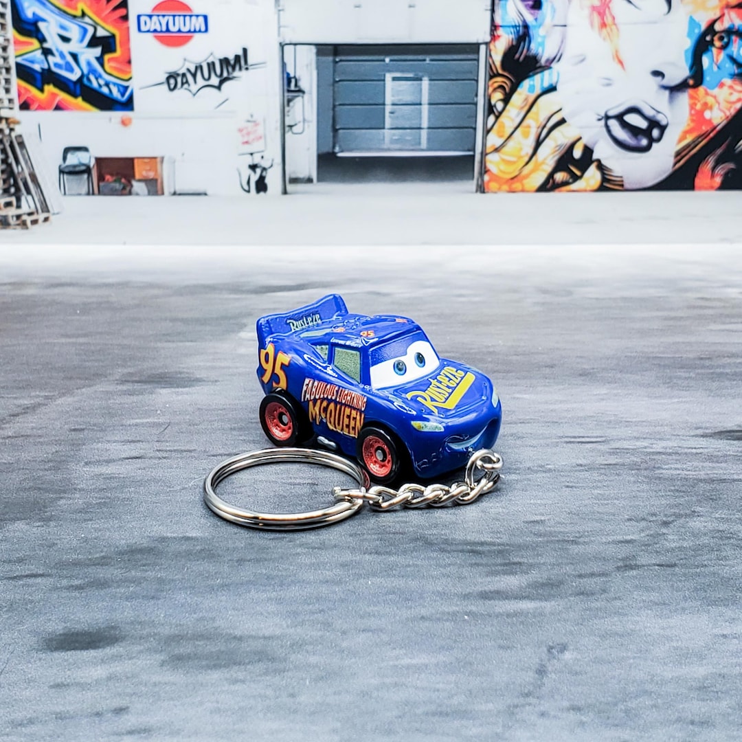 Custom Fabulous Lightning Mcqueen Keychain | Mini Racer Disney Pixar ...