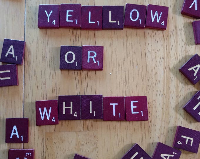 Individual Scrabble Letter Tiles, Authentic Scrabble Tiles, Dark Red ...