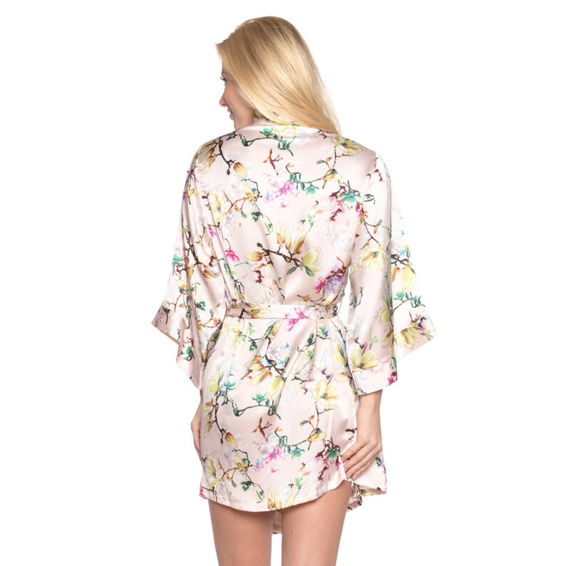 Floral Bridesmaid Robes for Getting Ready / Bridal Kimono Robes With ...