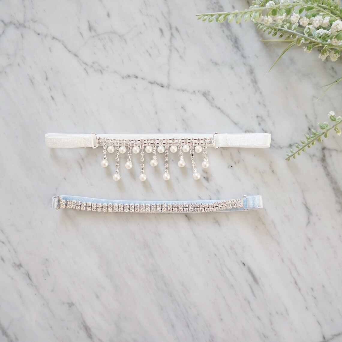 Bridal Rhinestone Garter / Crystal Wedding Garter / Embellished Satin ...
