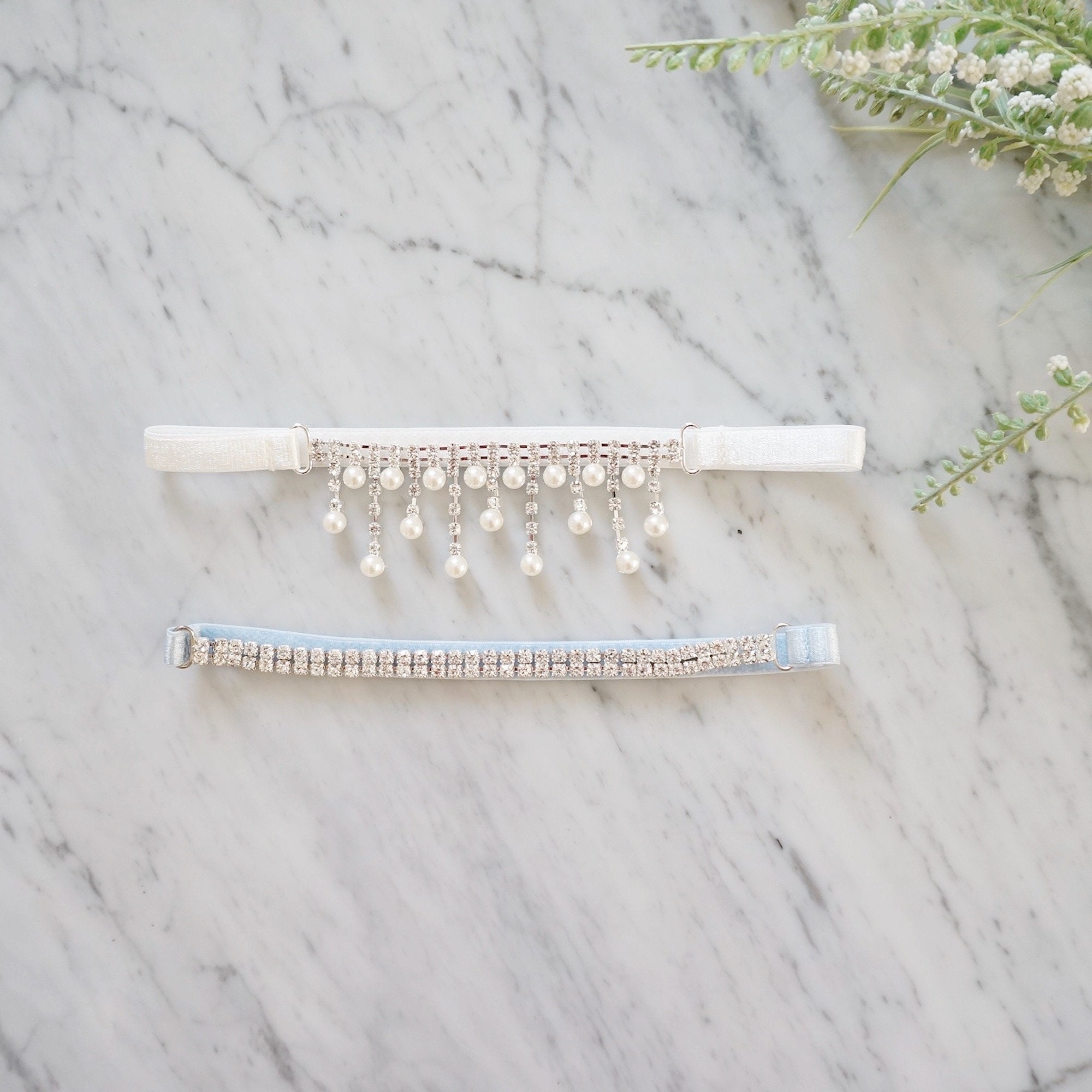 Bridal Rhinestone Garter / Crystal Wedding Garter / Embellished Satin ...