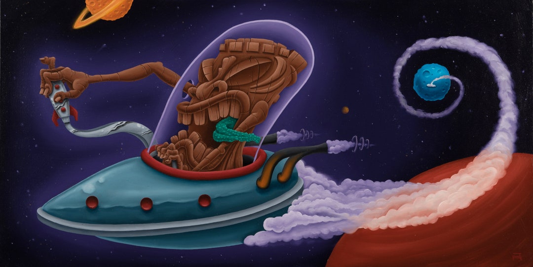 Space Tiki 11x8.5 Archival Giclee Print - Etsy
