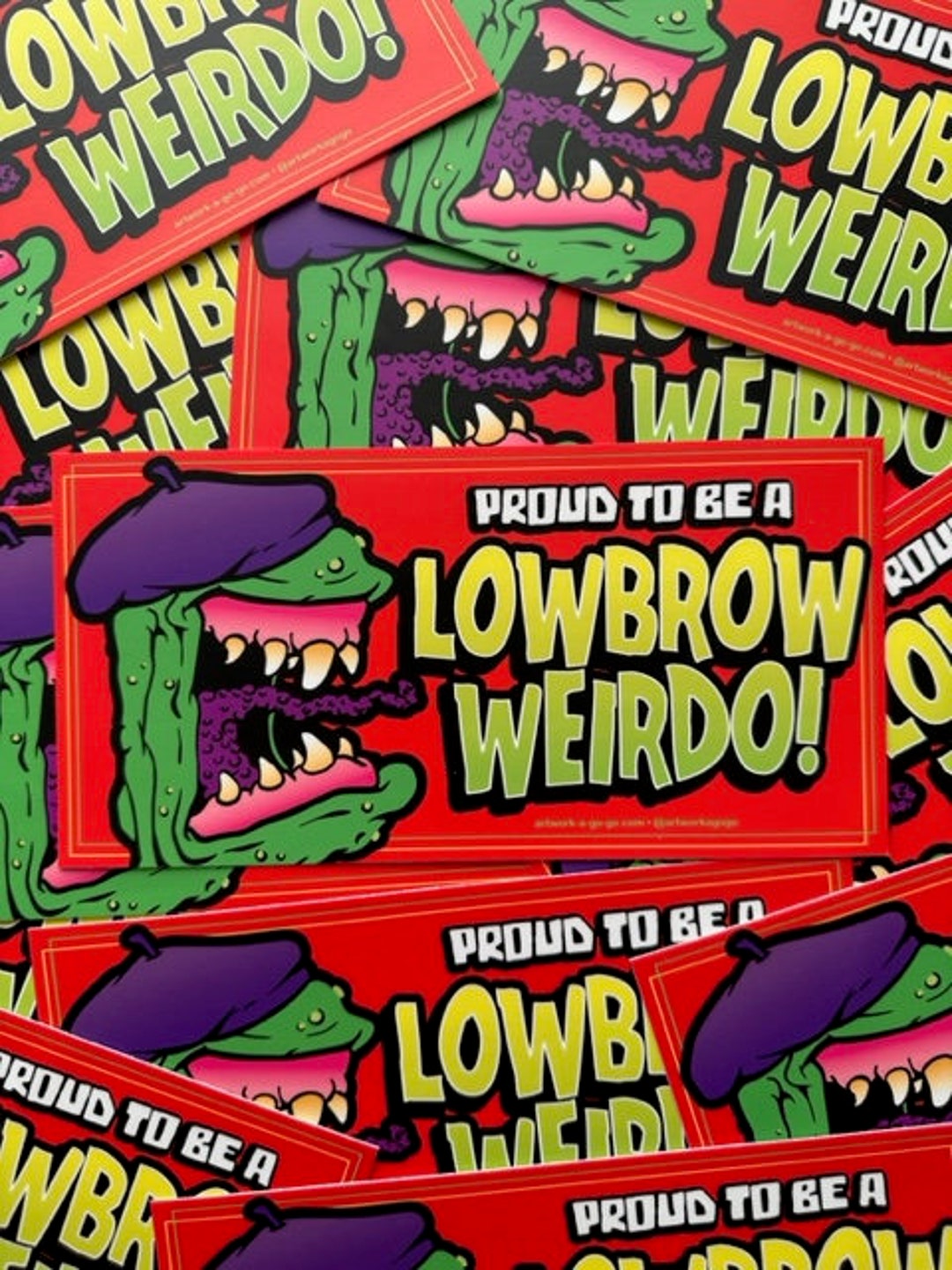 Proud to Be a Lowbrow Weirdo Bumper Stickers - Etsy