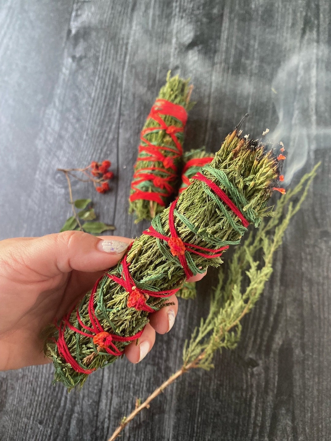 Juniper Bundle, Rowan Berries, Housewarming Gift, Holistic Gifts - Etsy