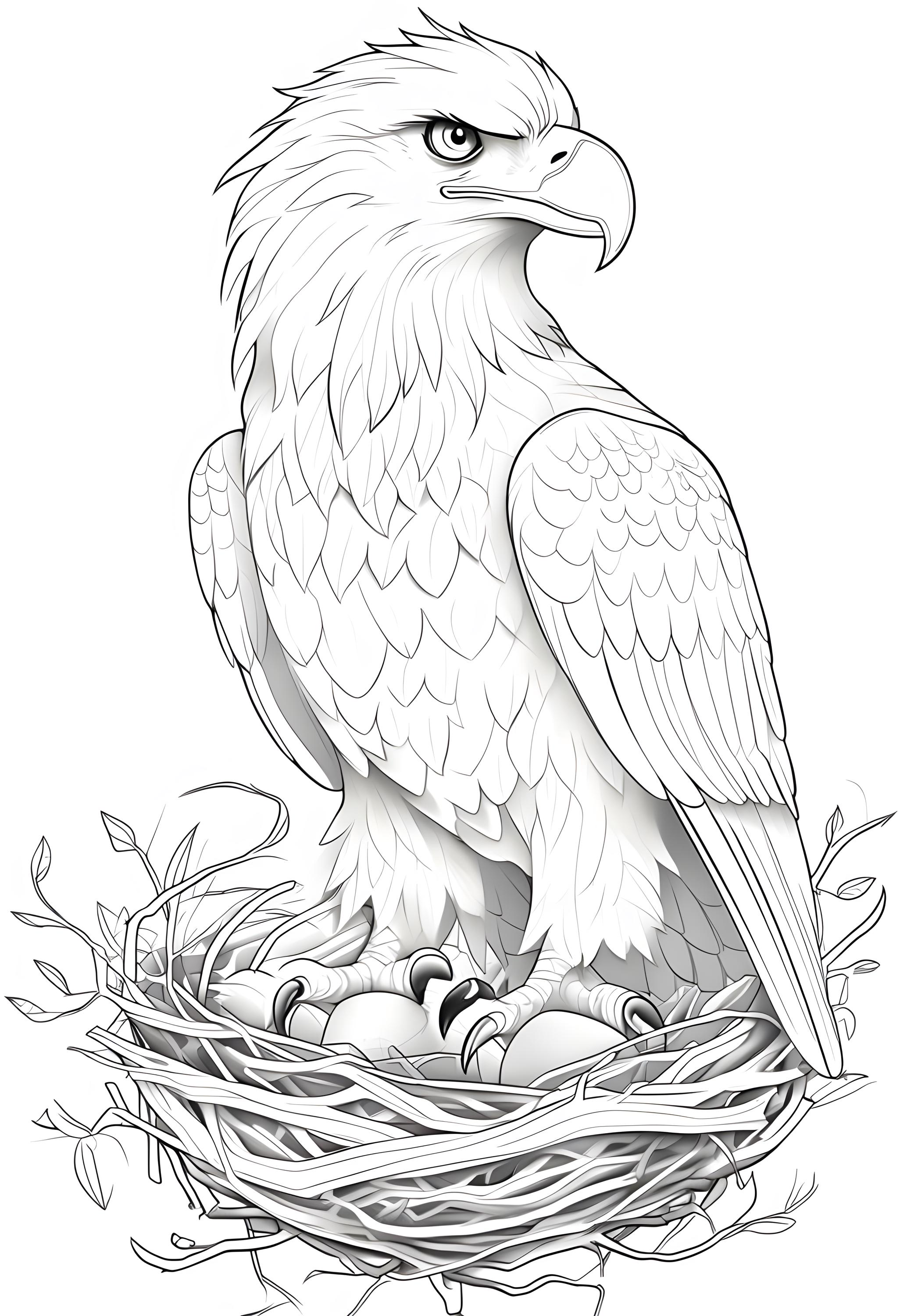 Adult Coloring Pages, Bird Coloring Book, Elegant Birds, Meditative ...