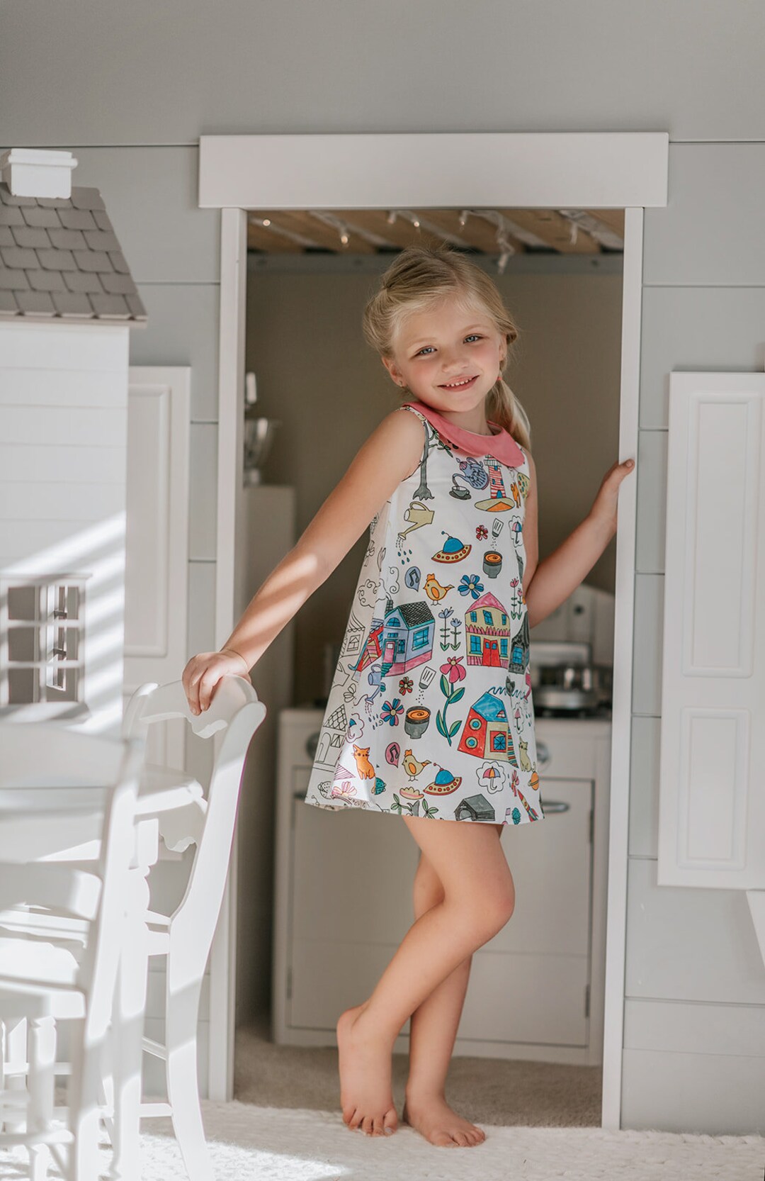 Coloring Book Dress,girls Craft Project,birthday Dress,girls Dress ...