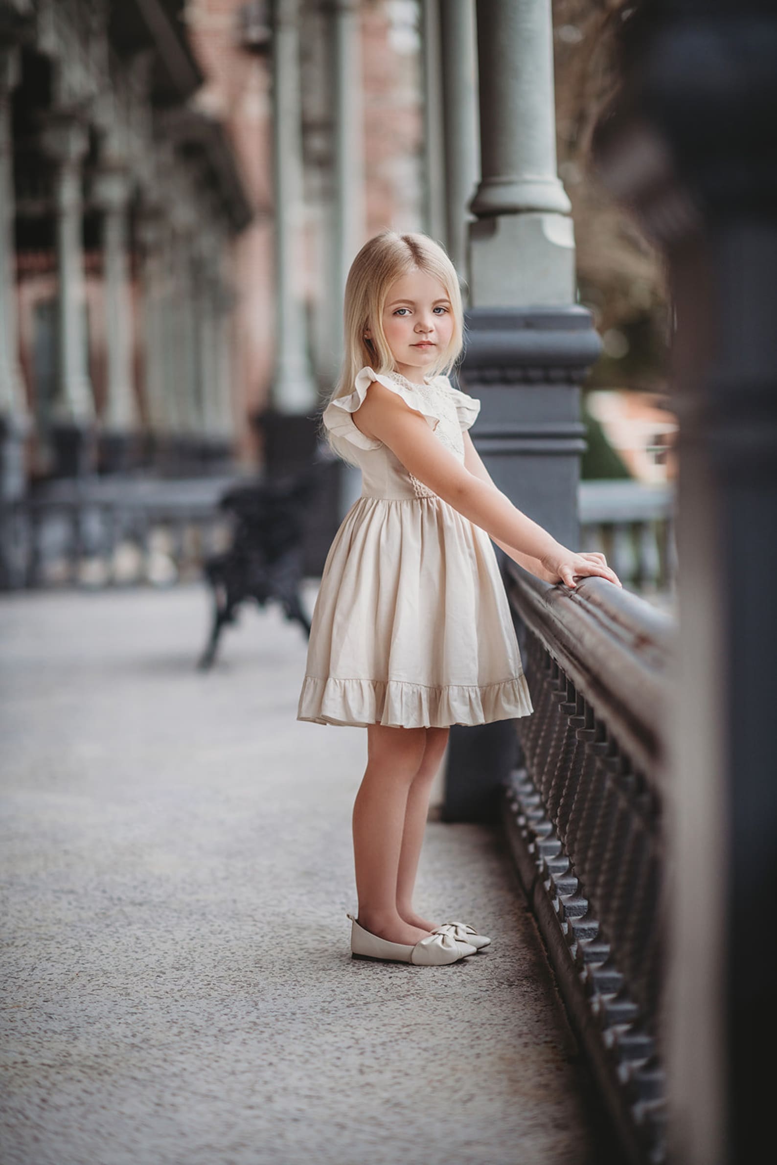 Girls Pinaforegirls Beige Dressivory Girls Flower - Etsy