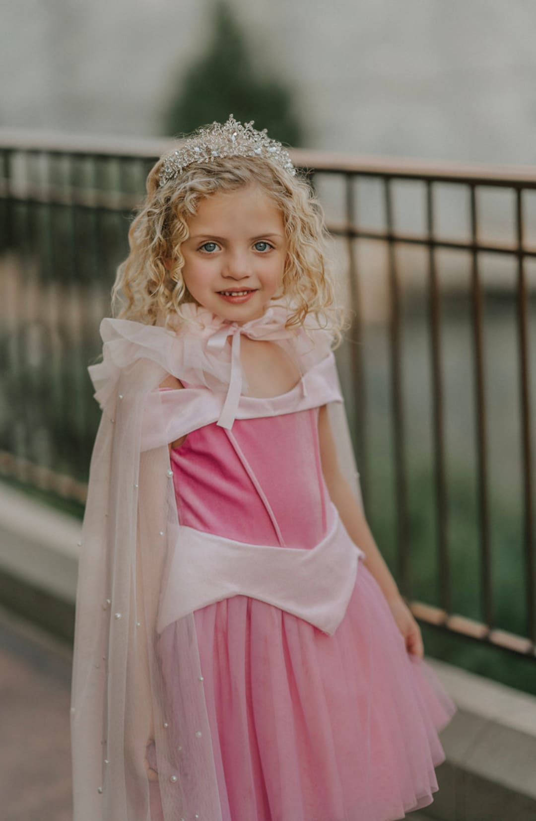 Fancy Sleeping Beauty Cape,girls Aurora Cosplay,pink Tulle Cape With ...