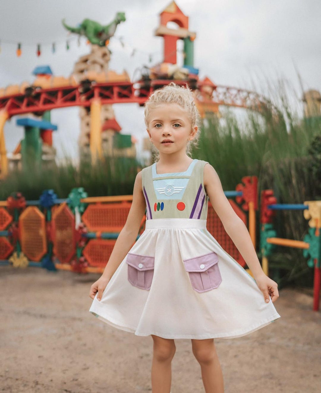 Girls Disney Bounding Dress,toy Story Land Outfit, Buzz Lightyear Twirl ...