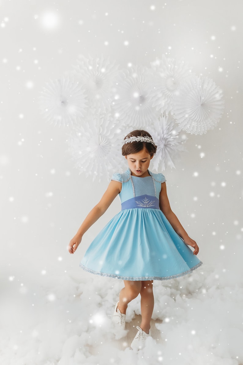 Elsa Twirl Dress,frozen Princess Dress,halloween Costume,cotton Twirl ...