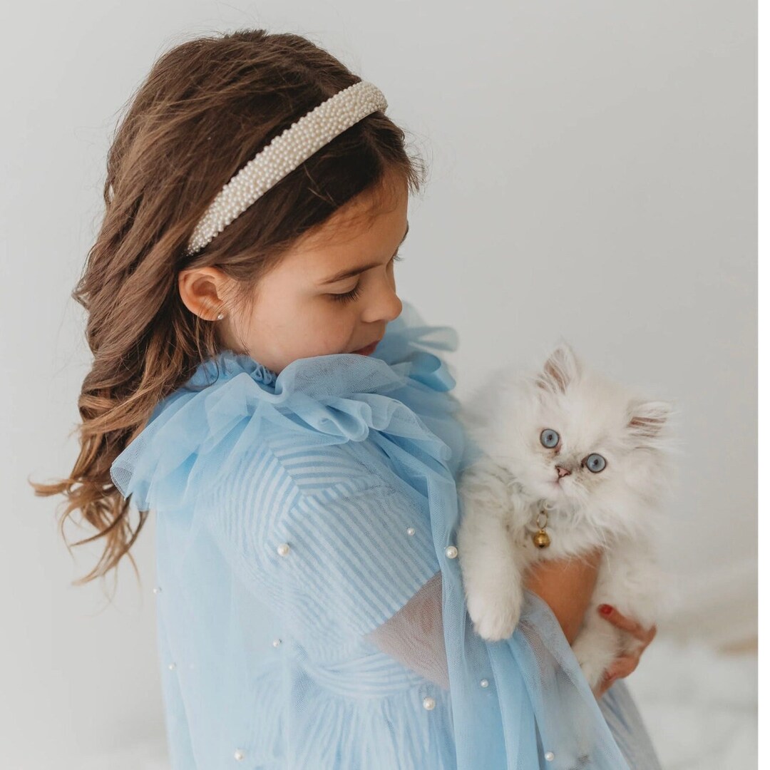 Cinderella Pearl Headband,white Beaded Headband for Girls,flower Girl ...