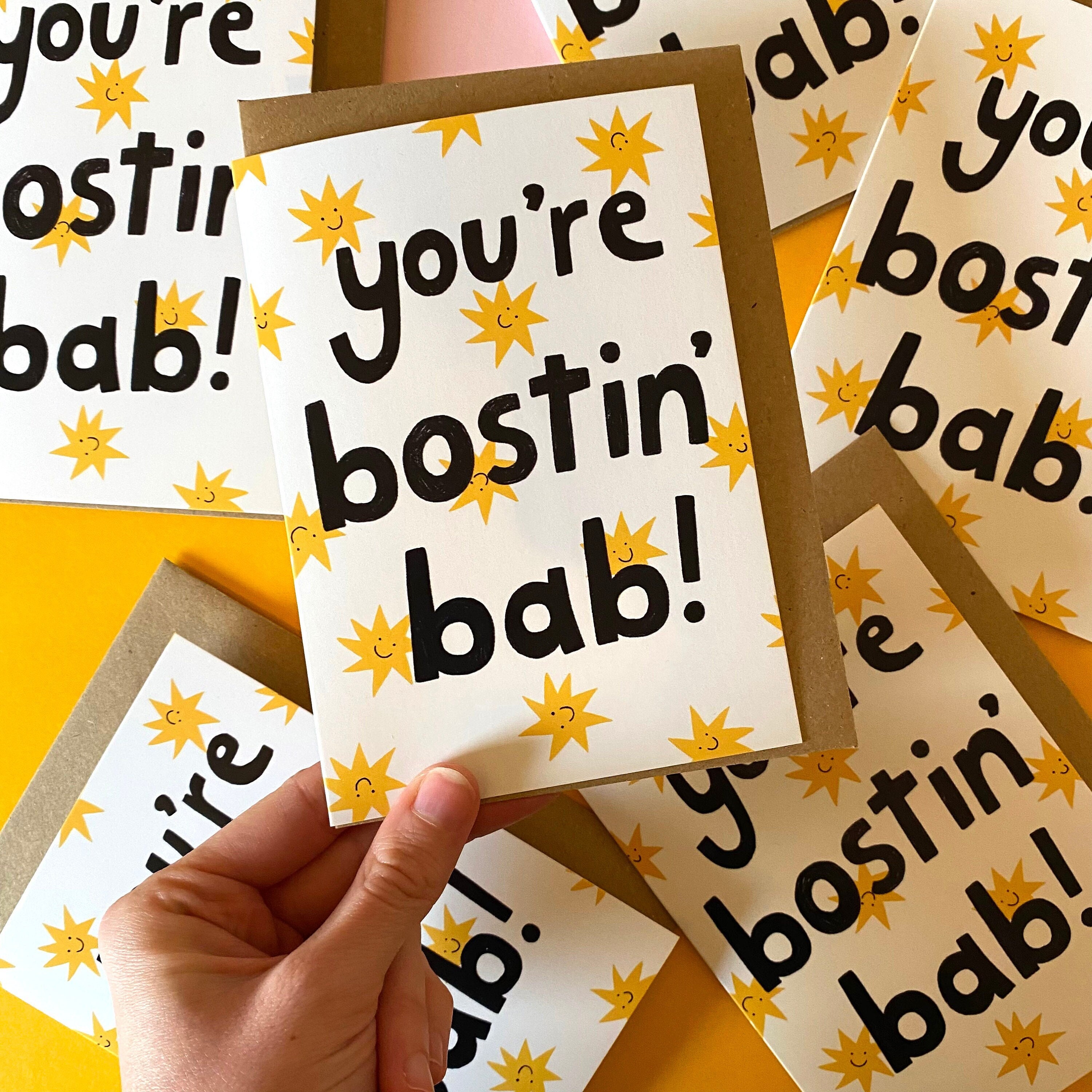 You're Bostin' Bab Brummie Card - Etsy