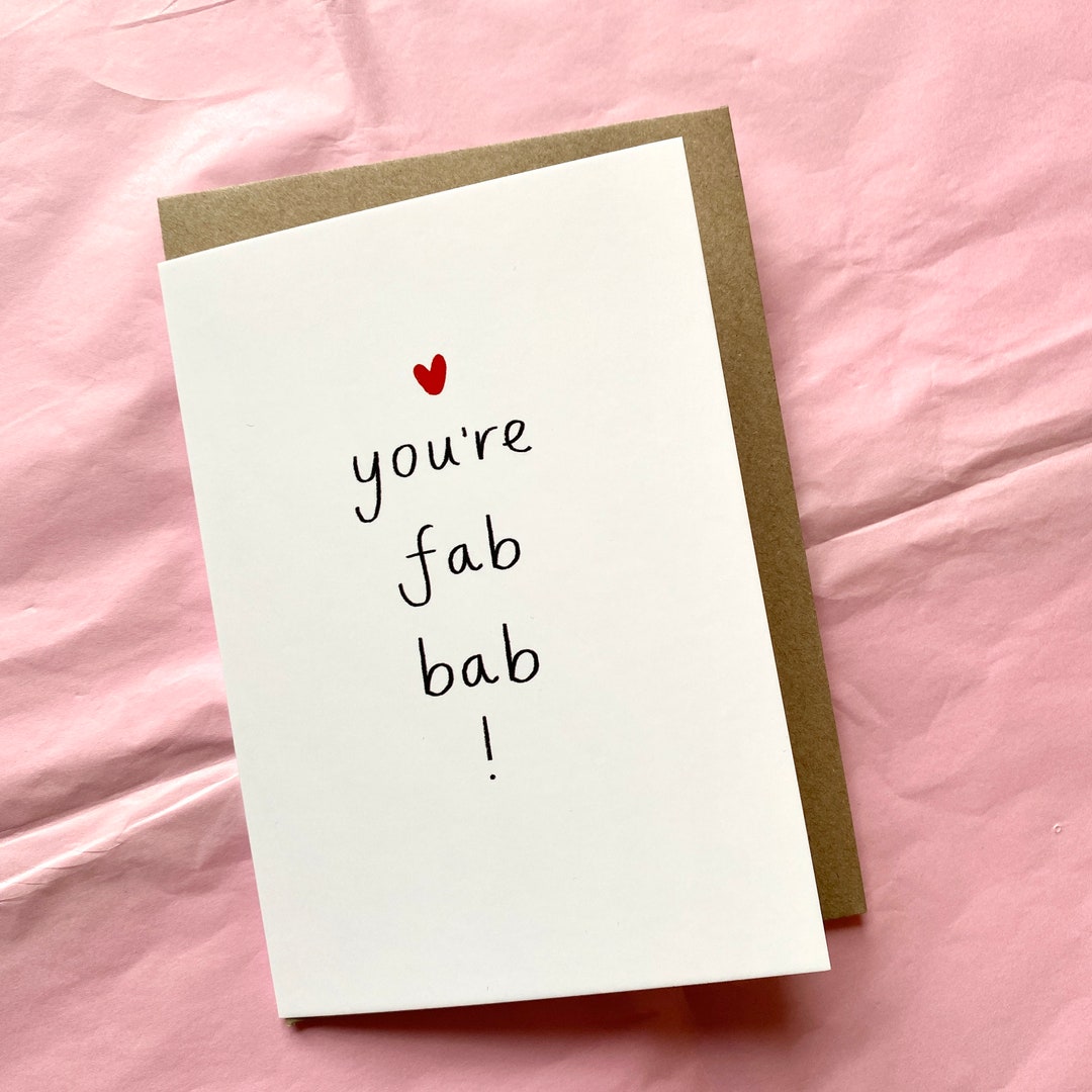 Eres fab bab / Brummie Card - Etsy España