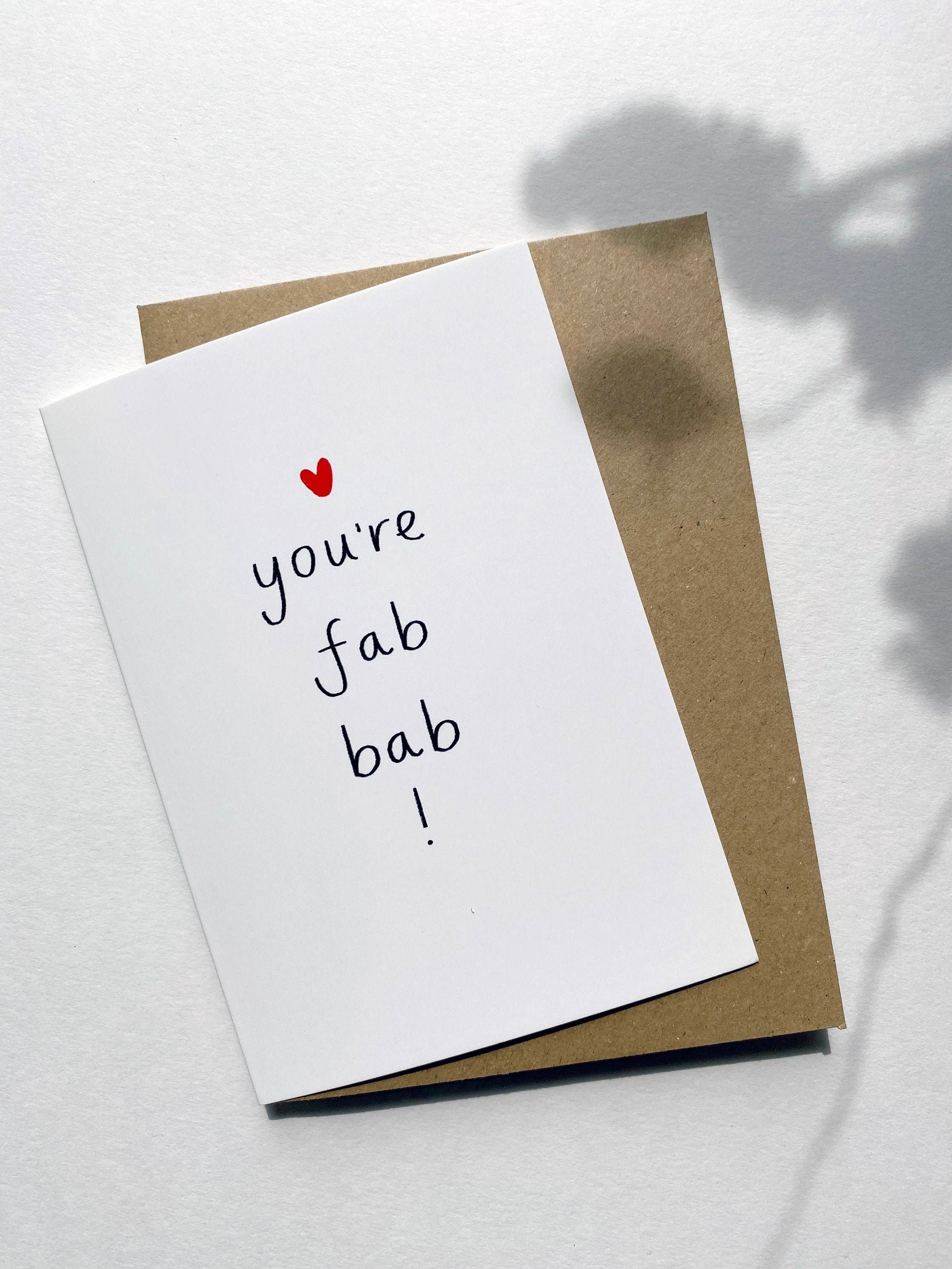 Eres fab bab / Brummie Card - Etsy España