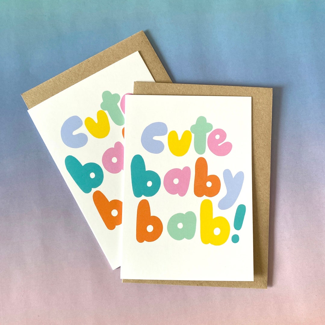 Cute Baby Bab Brummie Card - Etsy