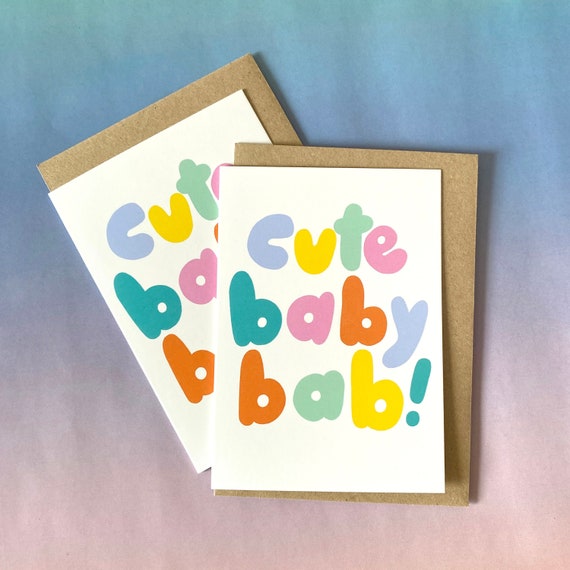Cute Baby Bab Brummie Card | Etsy