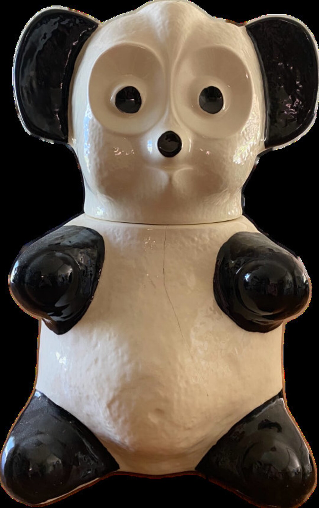 Vintage 1960s Panda Bear Cookie Jar Ceramic by Holiday Designs Made in ...