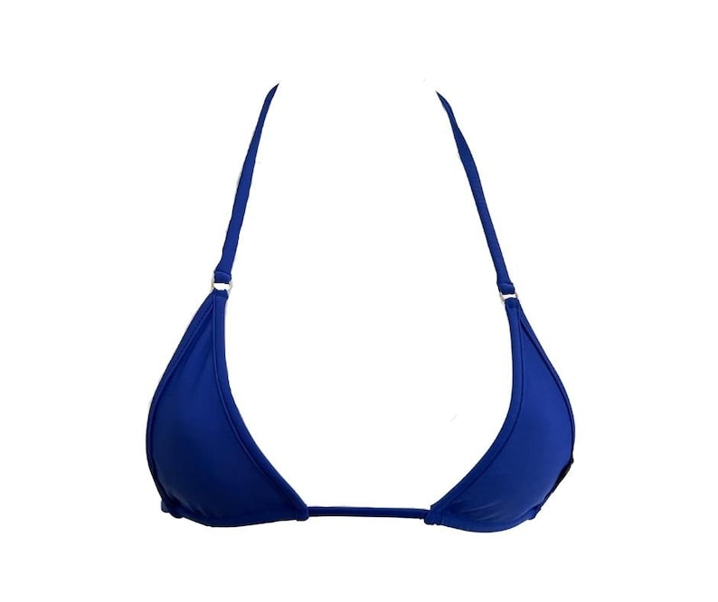 Ultramarine Sapphire Blue Micro Bikini Top Swimwear, Minimal Coverage ...