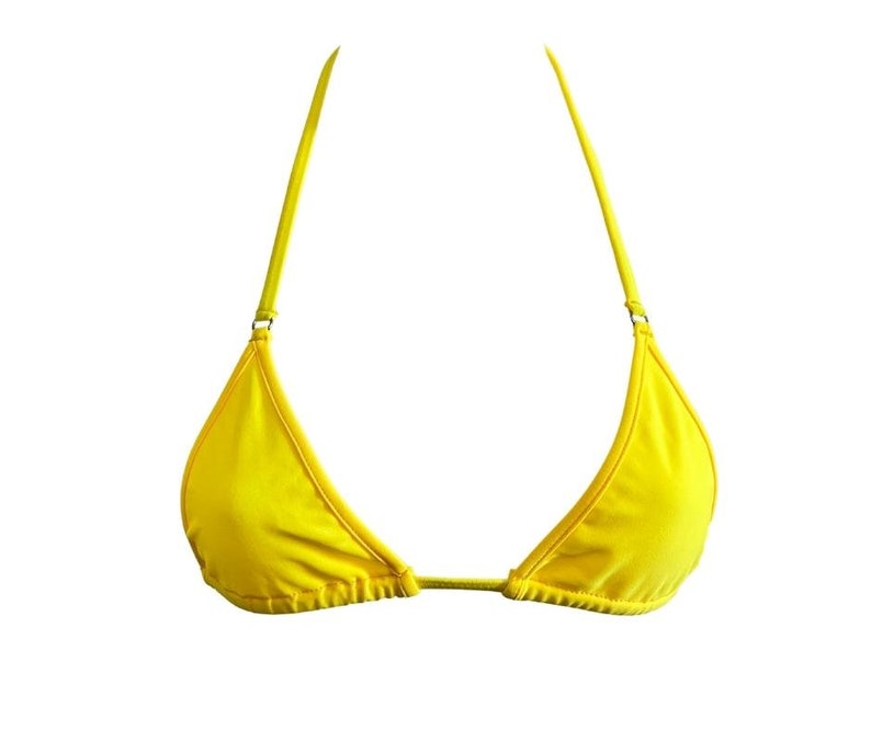 Mango Tango Yellow Micro Bikini Top, Sexy String Swimwear, Yellow ...