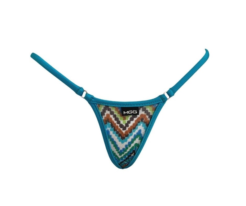 Semi Sheer Micro Thong Bikini String Bottom Swimwear, Sheer When Wet ...