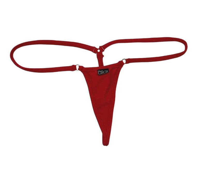 Candy Apple Red Micro Bikini Bottom, G-string String Swimwear, Red ...