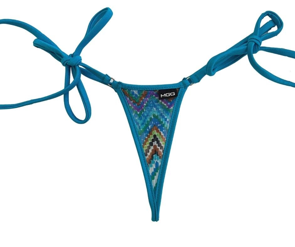 Semi Sheer Micro Thong Bikini String Bottom Swimwear Sheer When Wet Minimal Bikini Cheeky