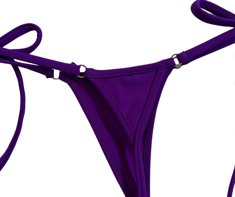 Sugar Plum Purple Micro Thong Bikini String Bottom Swimwear - Etsy ...