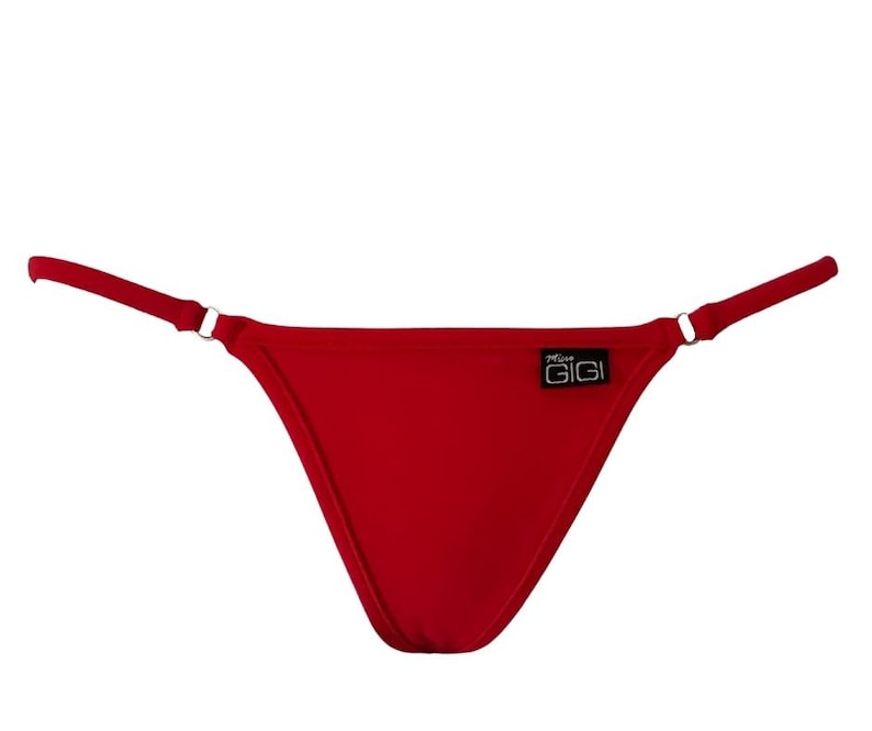 Candy Apple Red Micro Bikini Bottom, G-string String Swimwear, Red ...