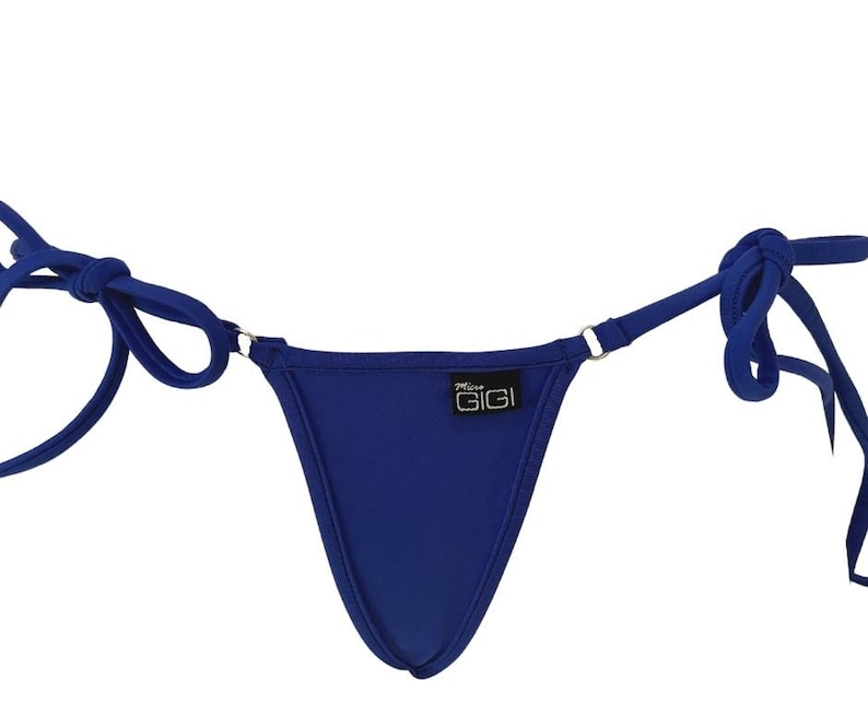 Ultramarine Sapphire Blue Micro Thong Bikini String Bottom Swimwear ...