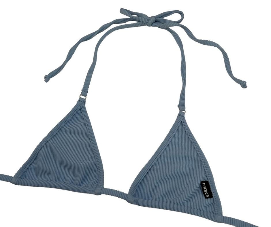 Powder Blue Micro Bikini Top Swimwear Minimal Coverage Bikini Cheeky Thong Bikini Extreme