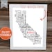 California Personalized Map Your Words Form Any US State - Etsy