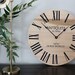 Large French Style Maple Wall Clock With Black Roman Numerals, Wooden ...