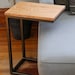 White Oak Modern C Table, Industrial Side Table, Laptop Table, Coffee ...
