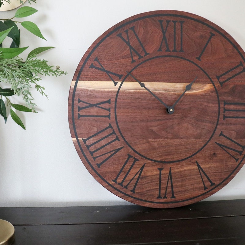 Walnut Clock - Etsy