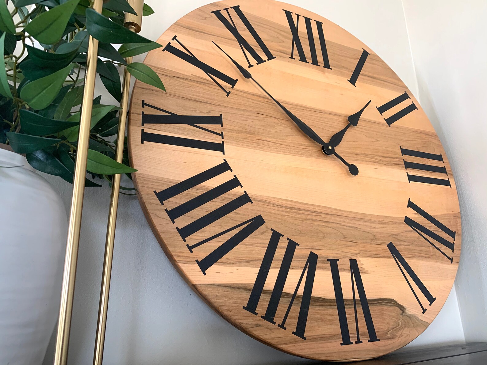 Reloj de arce rústico reloj de madera reloj de pared grande | Etsy