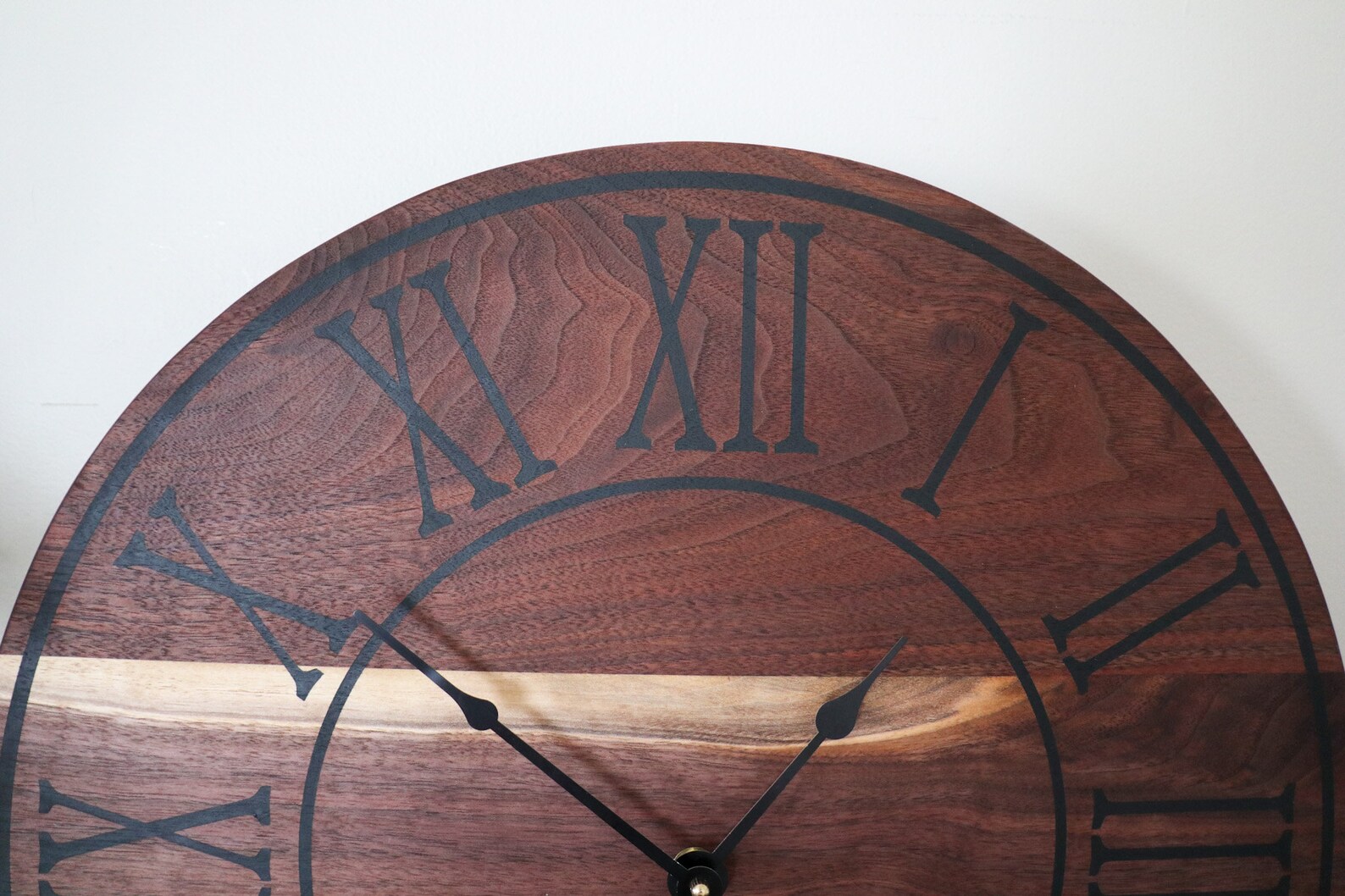 Solid Walnut Wall Clock Walnut Clock Large Wall Clock | Etsy