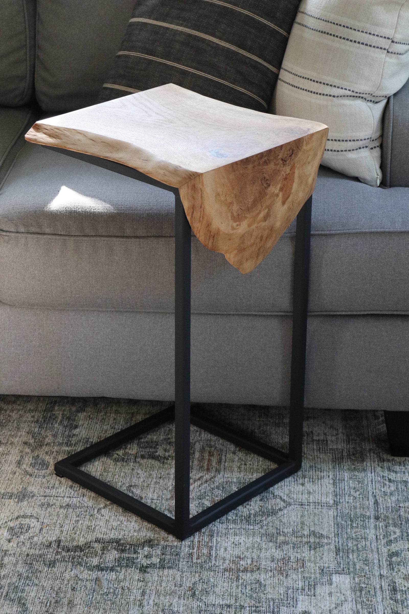 Live Edge White Oak Waterfall C Table - Etsy