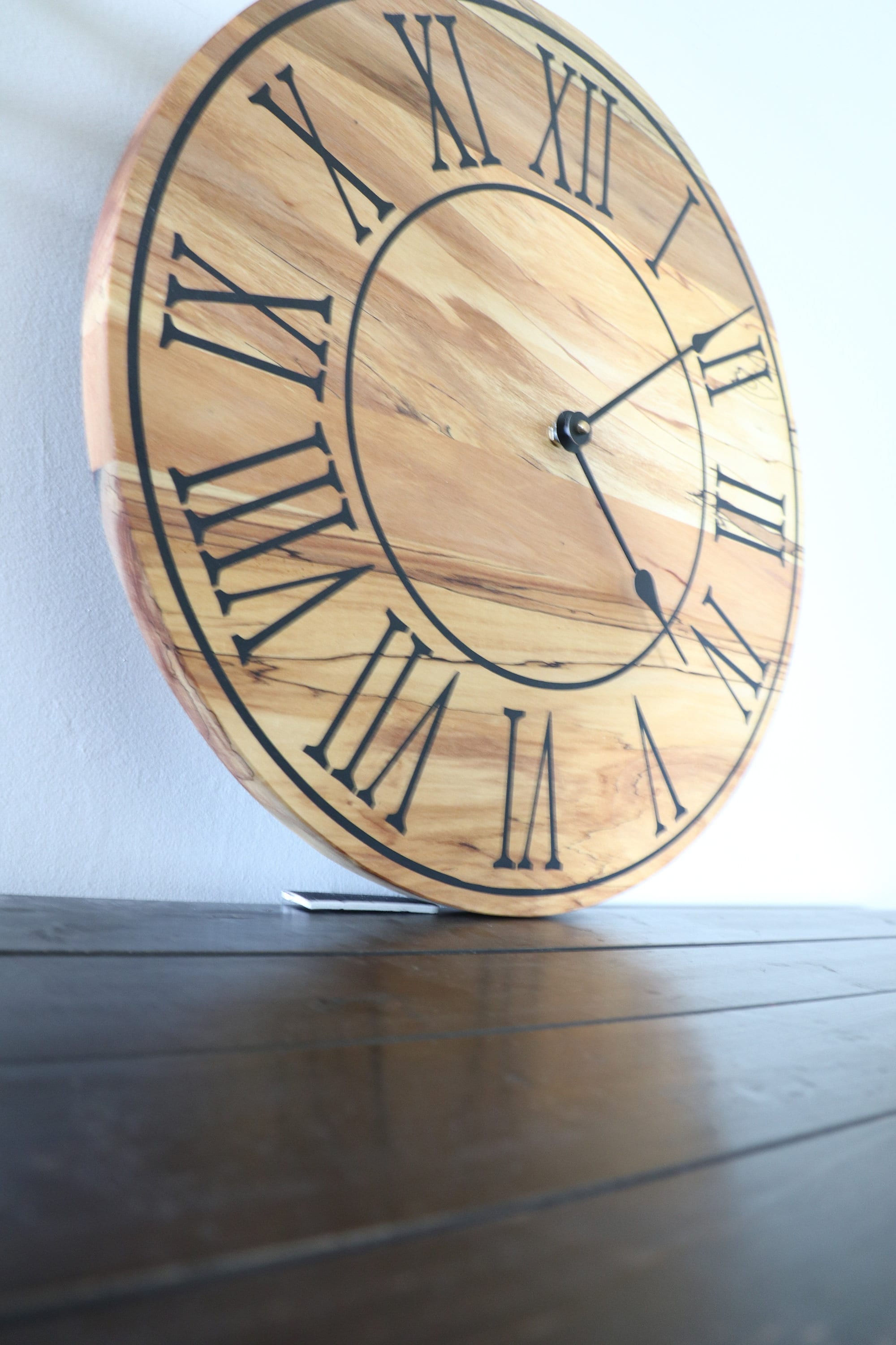 Soft Maple Clock 18 Wall Clock Wooden Clock | Etsy