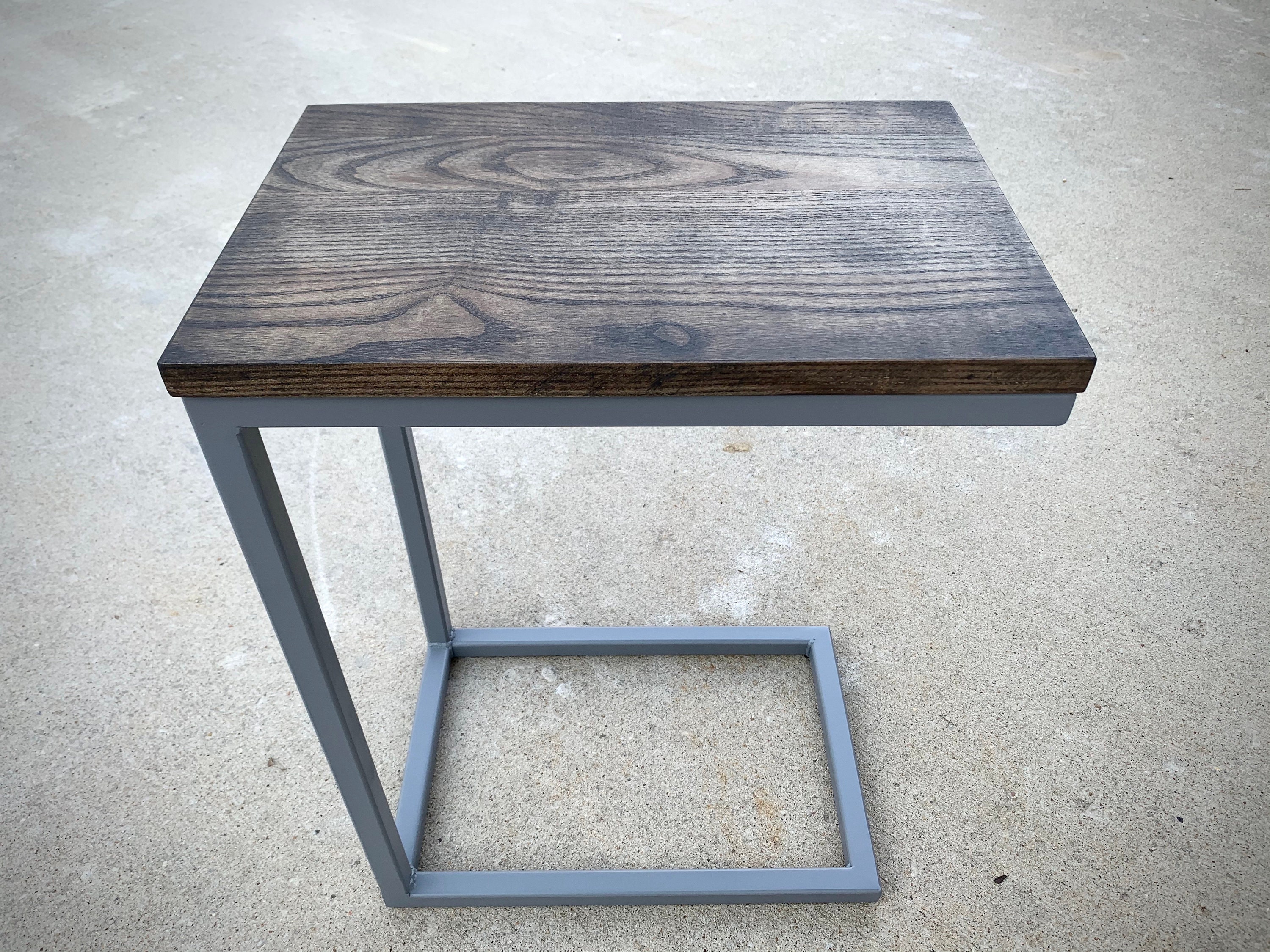 Grey C table laptop table side table industrial side table | Etsy