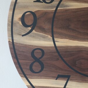 Live Edge Walnut Wall Clock, 26 Diameter, Walnut Clock, Large Wall Clock, Gift for Her, Gift for ...