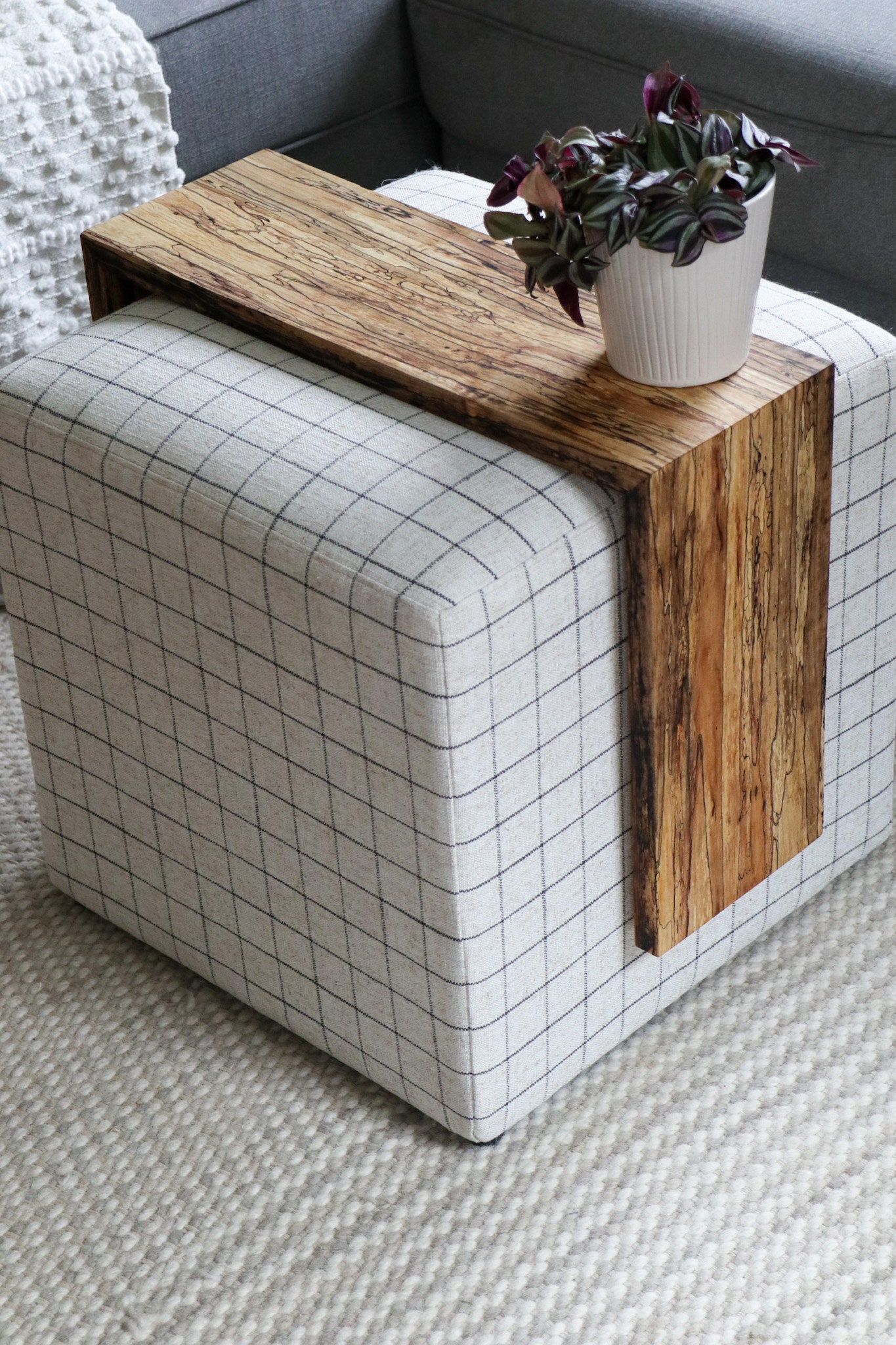 Spalted Maple Ottoman Foot Stool Table Laptop Table Side - Etsy Canada