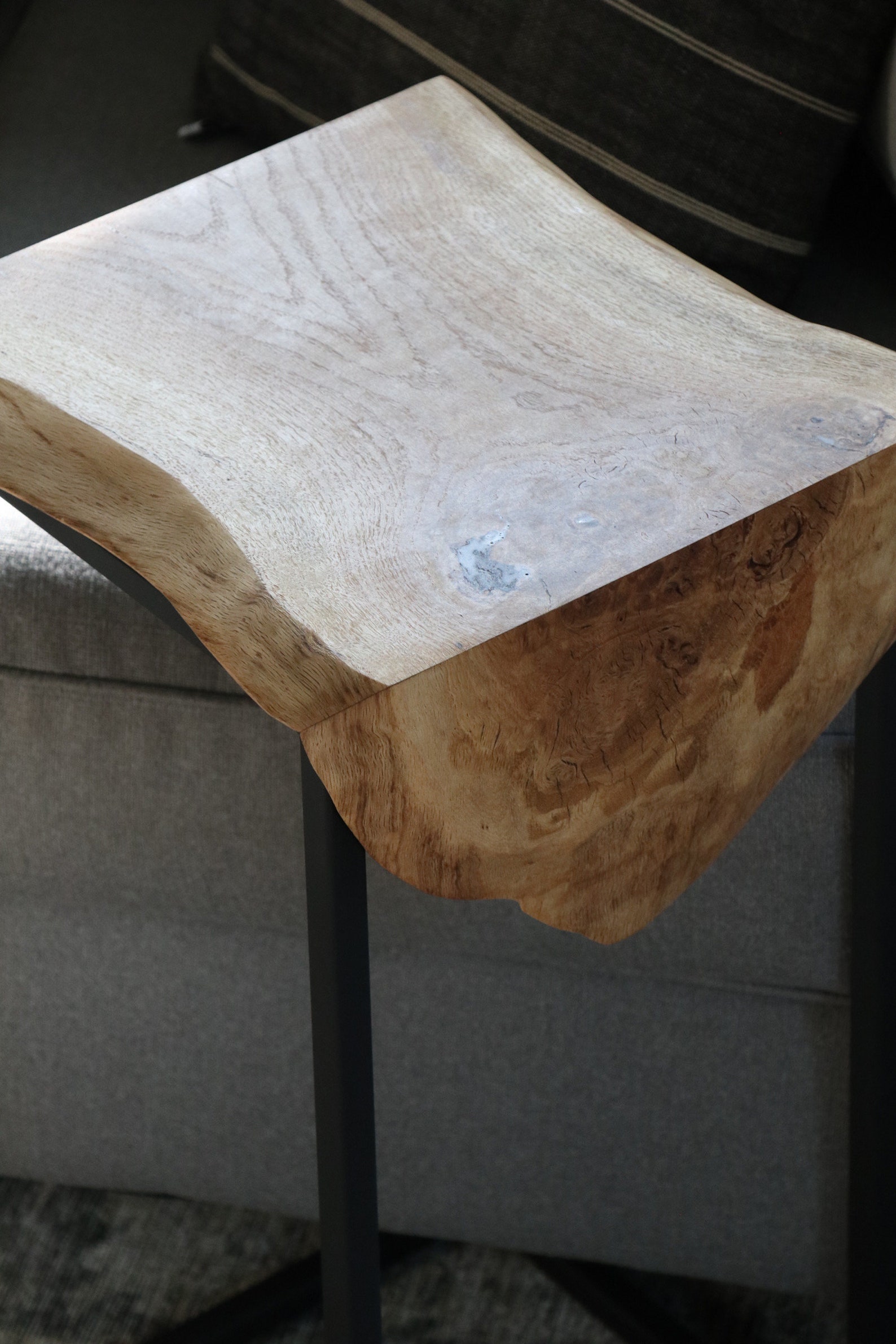 Live Edge White Oak Waterfall C Table Handmade Furniture - Etsy