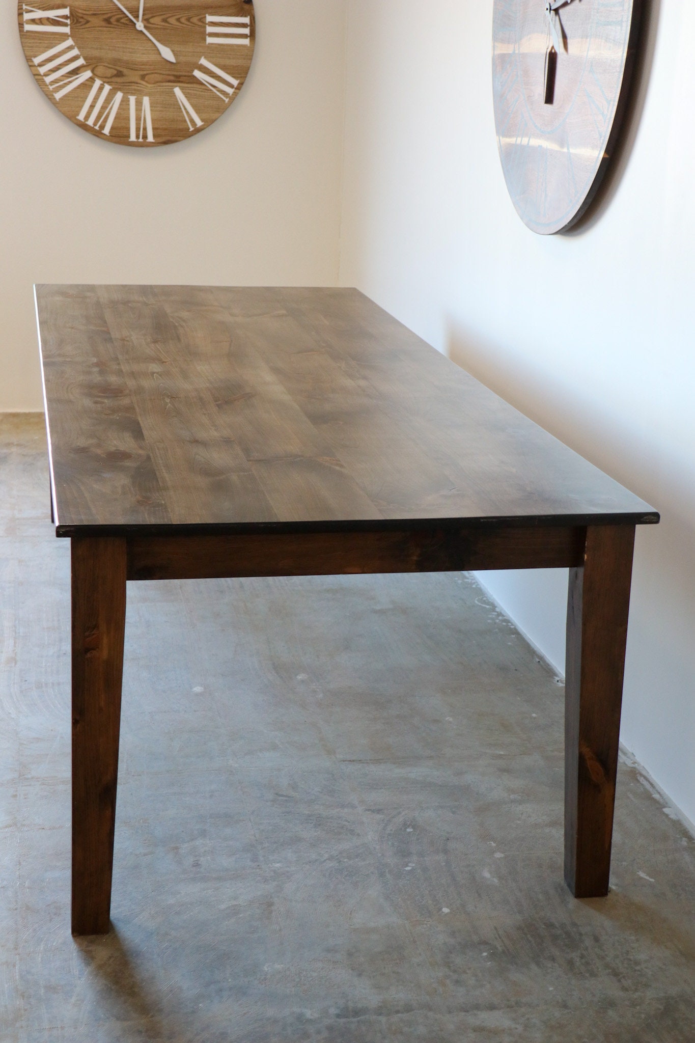Pine Stained Modern Shaker Dining Table - Etsy