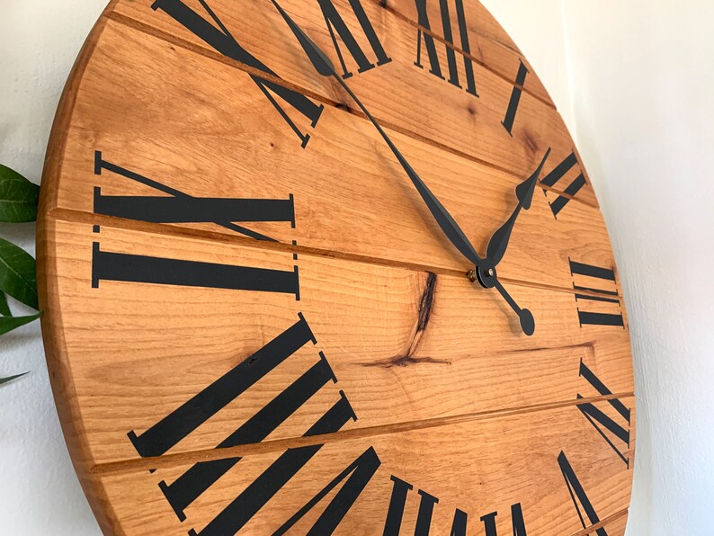 Large Alder Distressed Wall Clock Solid Wood Clock Painted - Etsy