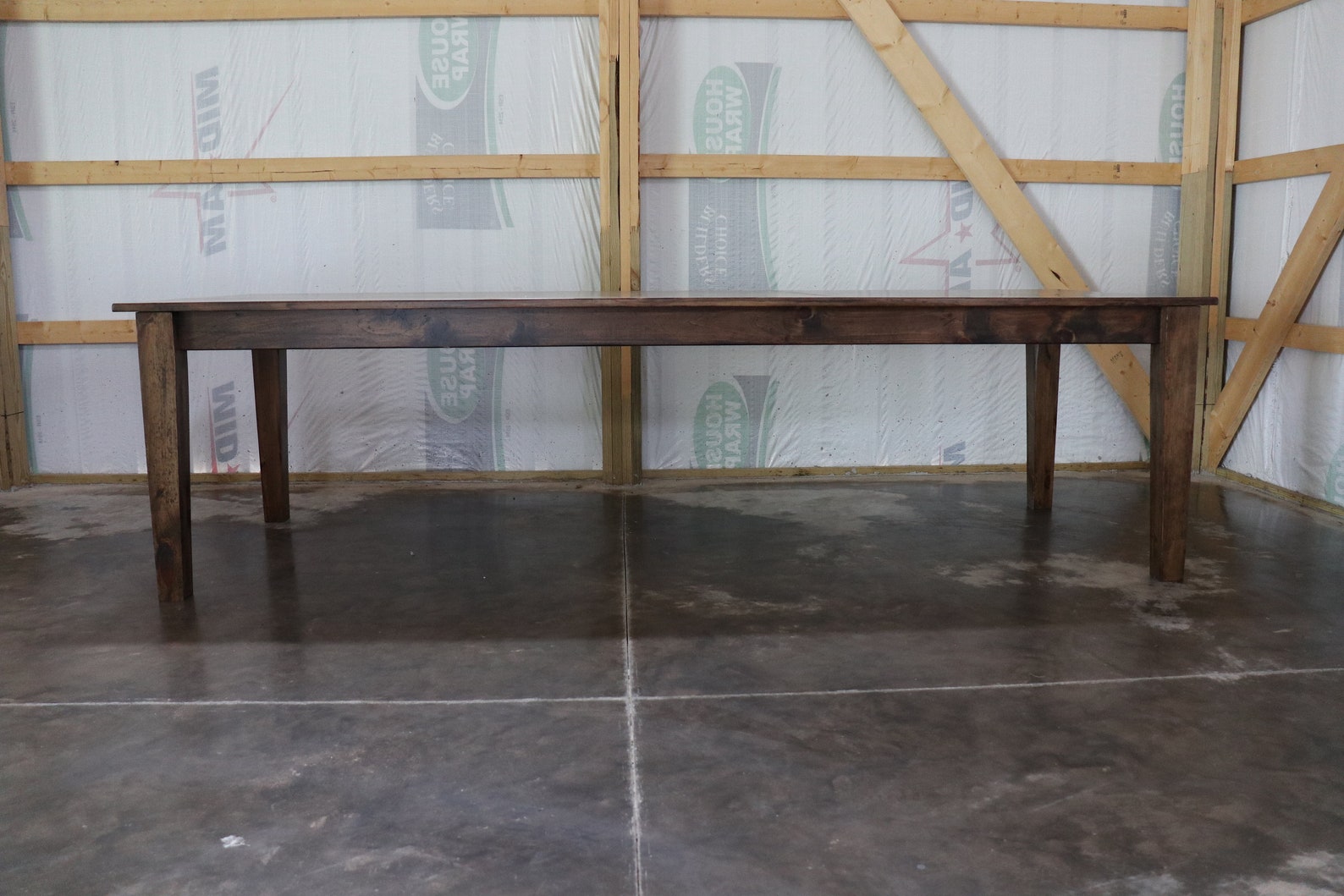 Pine Stained Modern Shaker Dining Table - Etsy