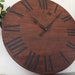Solid Walnut Wall Clock, Walnut Clock, Large Wall Clock, Decor, Wall ...