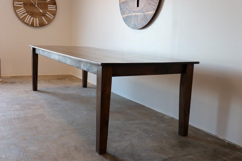 Pine Stained Modern Shaker Dining Table - Etsy