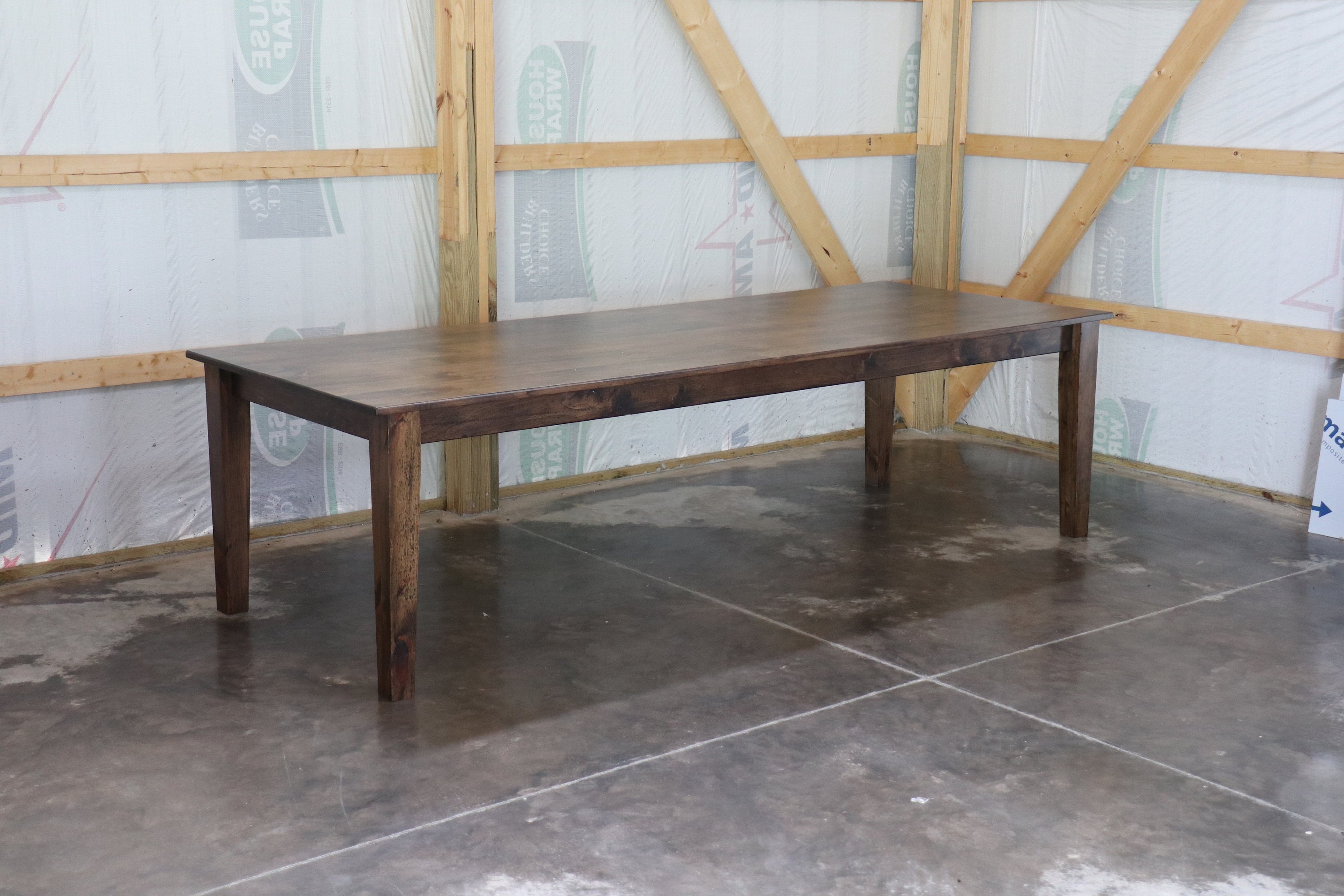 Pine Stained Modern Shaker Dining Table - Etsy